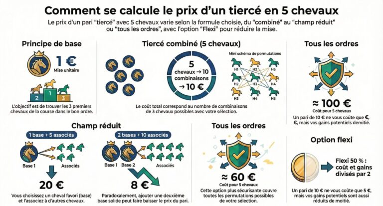 Tiercé en 5 Chevaux 🏇Combien ça Coûte ? + CALCULATEUR 2025